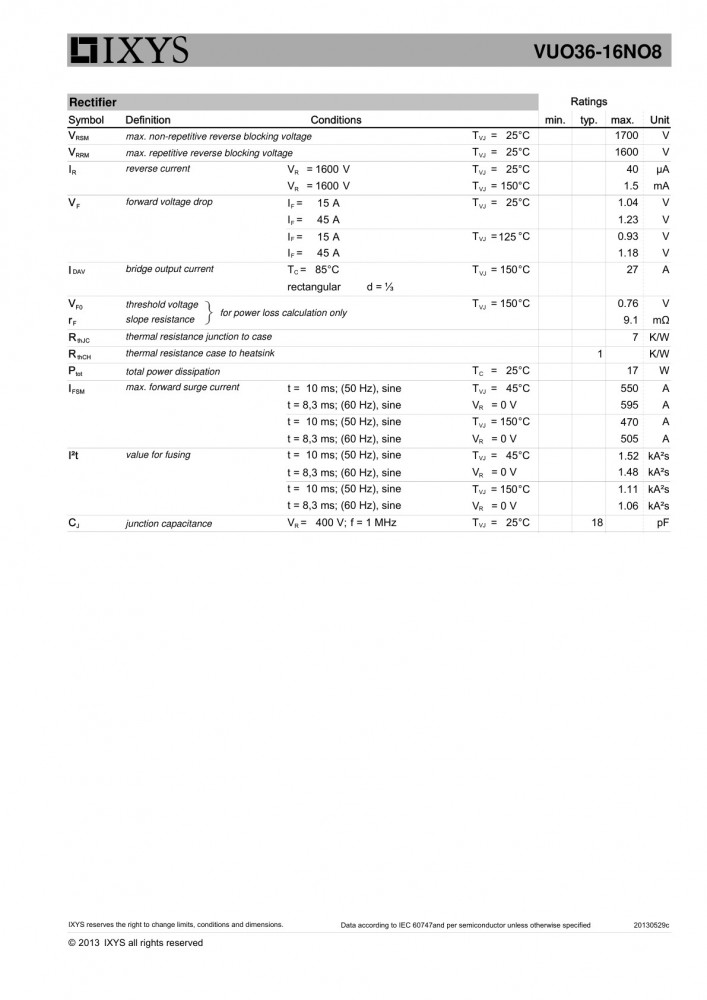 VUO36-16NO8 datasheet page 2
