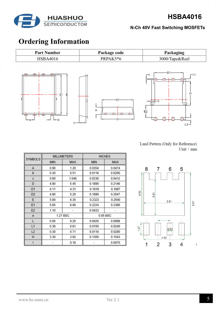 HSBA4016 datasheet page 5