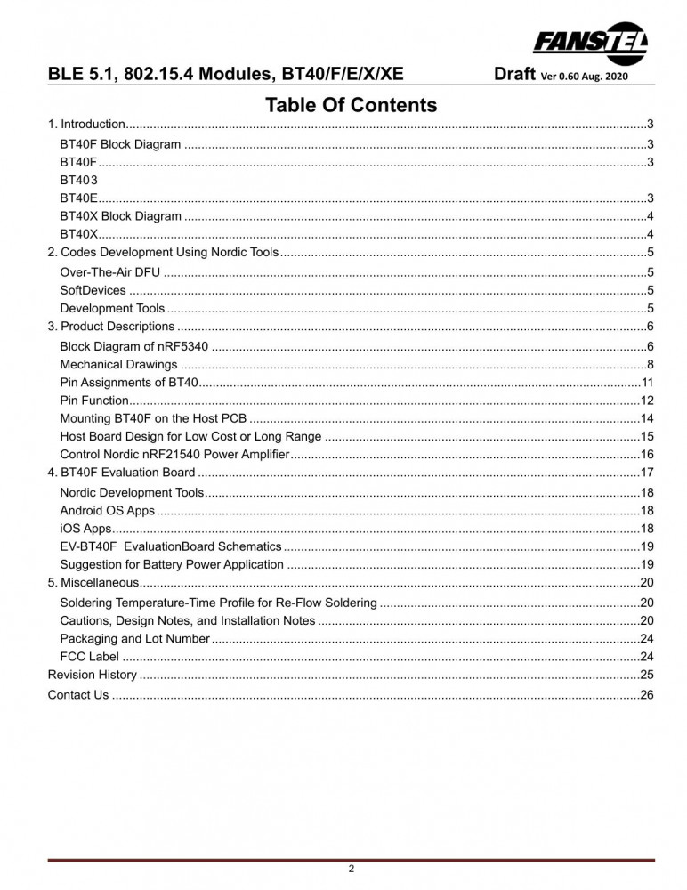 EV-BT40E technical document page 2