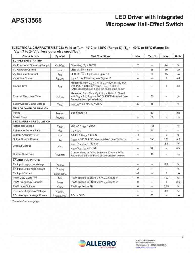 APS13568ELJATR datasheet page 4