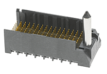 Impact 100 Ohm 3 Pair Vertical Backplane Header, Right Guide, Open Endwall, 16 Columns, 144 Circuits, Pin Length 4.50mm, Plated Through Hole Dimension 0.39mm, Lead-Free