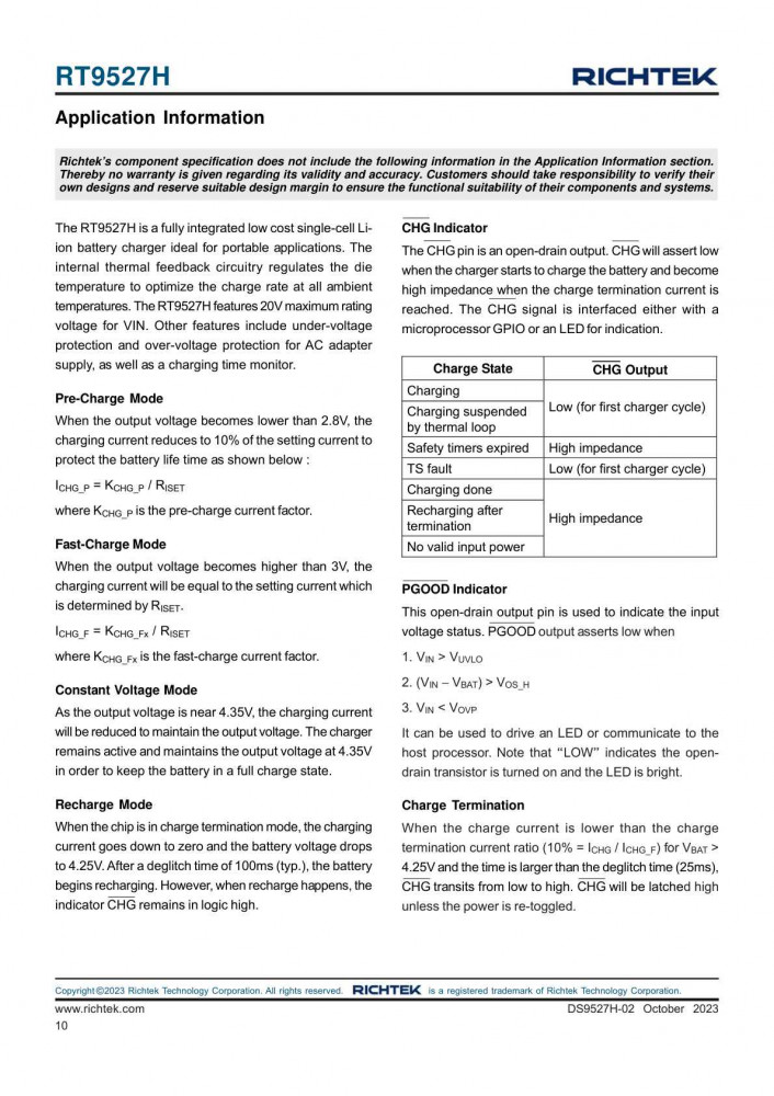 RT9527H datasheet page 10