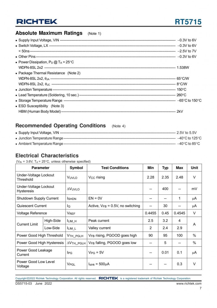 RT5715 technical document page 7