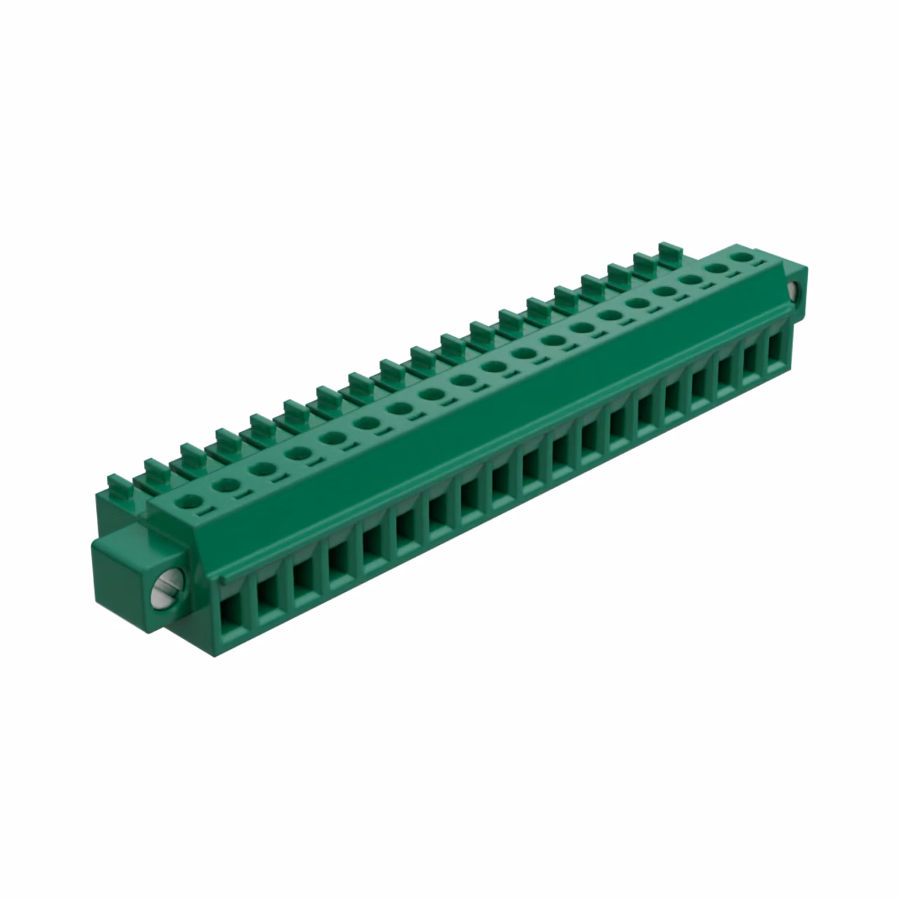 3.81mm Pitch Eurostyle Horizontal Plug, with Retention Screws, Green Housing, 19 Circuits for sale