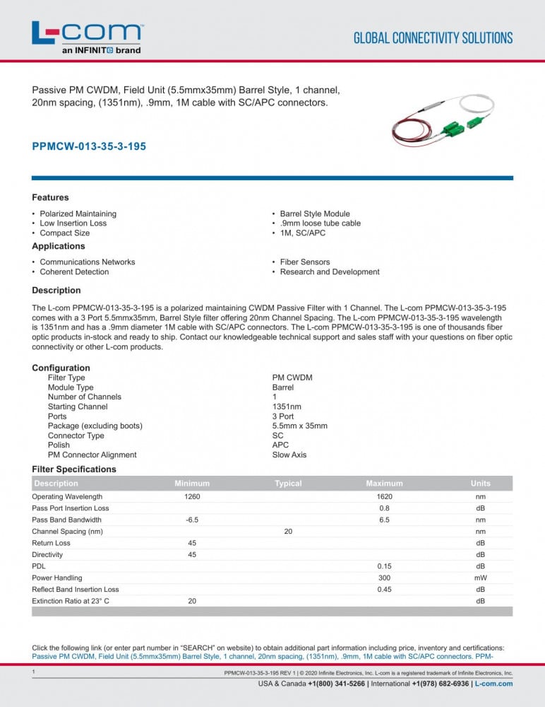 PPMCW-013-35-3-195 technical document page 1