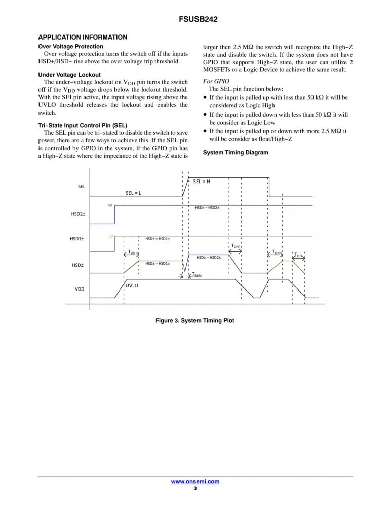 FSUSB242 technical document page 3