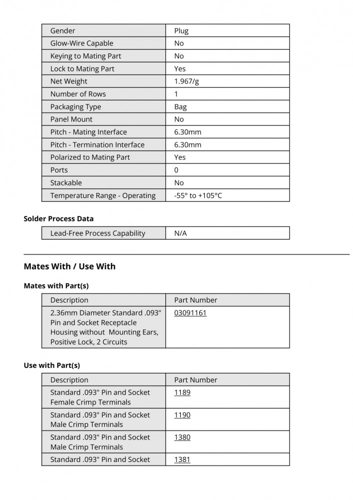 Molex technical document page 3