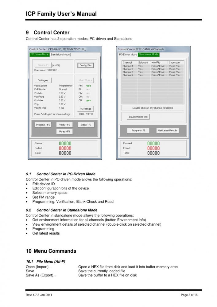 ICP Family Programmers manual page 8