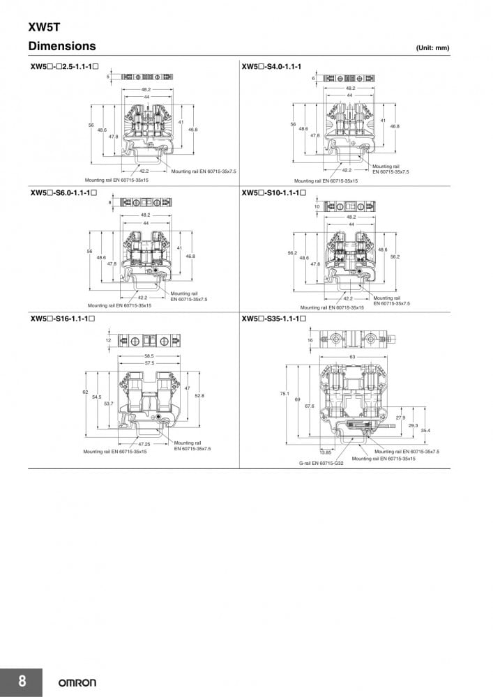OMRON XW5E-S2.5 datasheet page 8