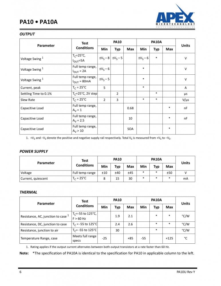 PA10M technical document page 6