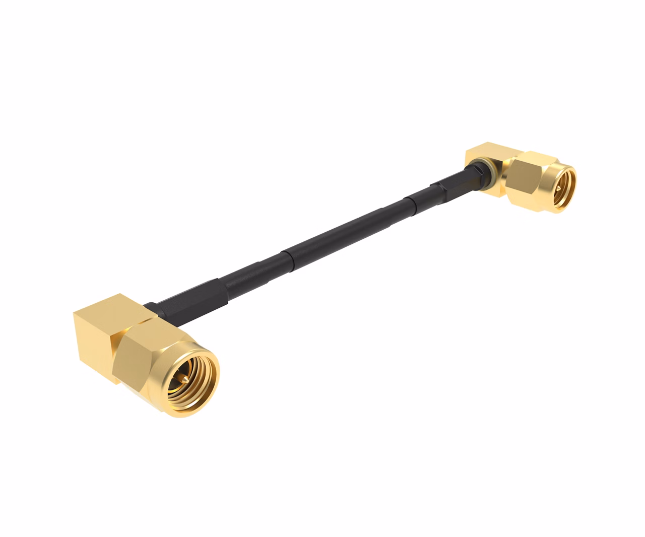 SMA Right-Angle Plug to SMA Right-Angle Plug on RG-316 Cable, 609.60mm Length, 50 Ohms
