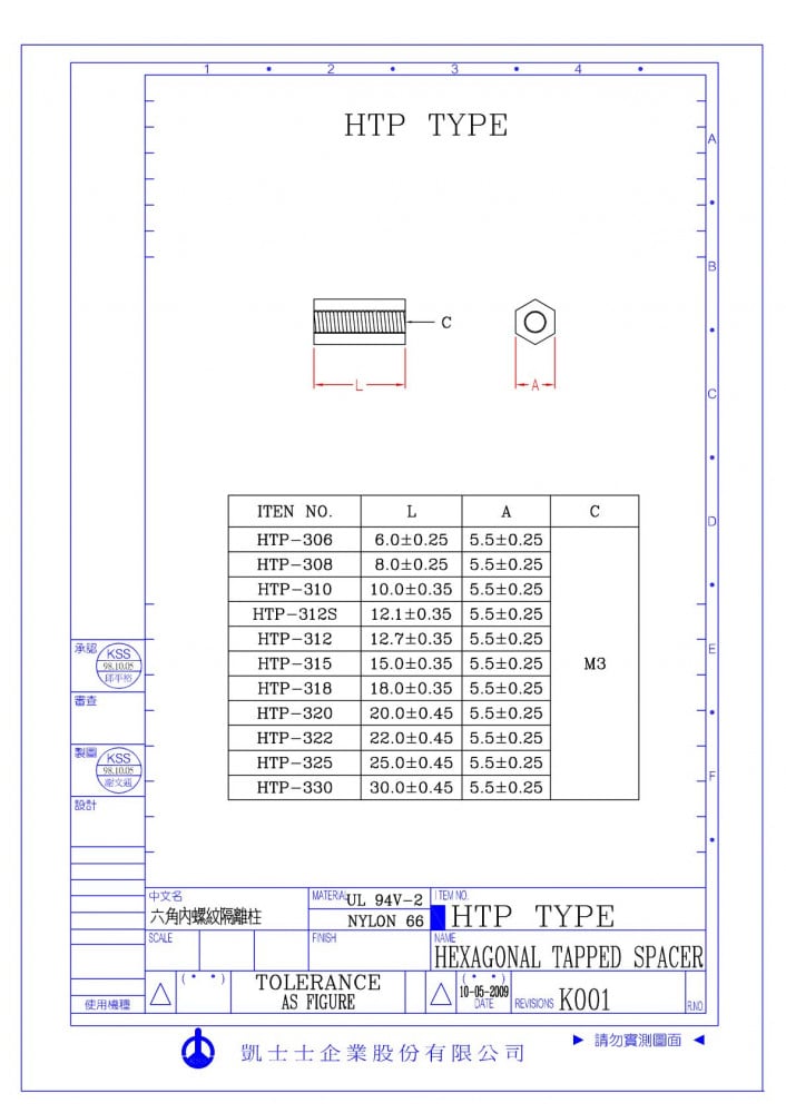 KSS HTP-325 technical document page