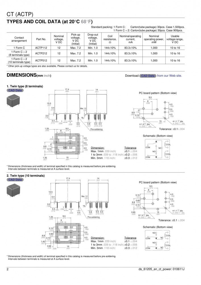 ACT relay technical document preview, page 2