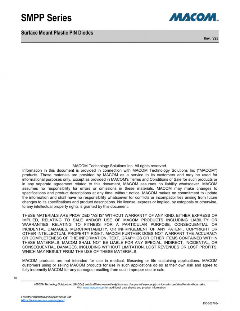 MACOM datasheet page 10
