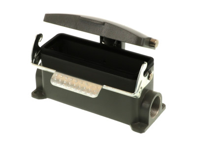 Heavy-Duty Standard (STD) Single Lever Surface Mount Housing, Die-cast Aluminum, with 1 Lever, with Cover, with Gasket, Size 24B «104x27», M25 Thread, Grey for sale