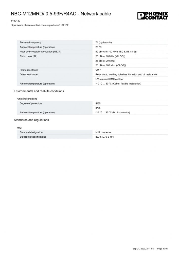 Phoenix Contact 1192132 technical document page 4