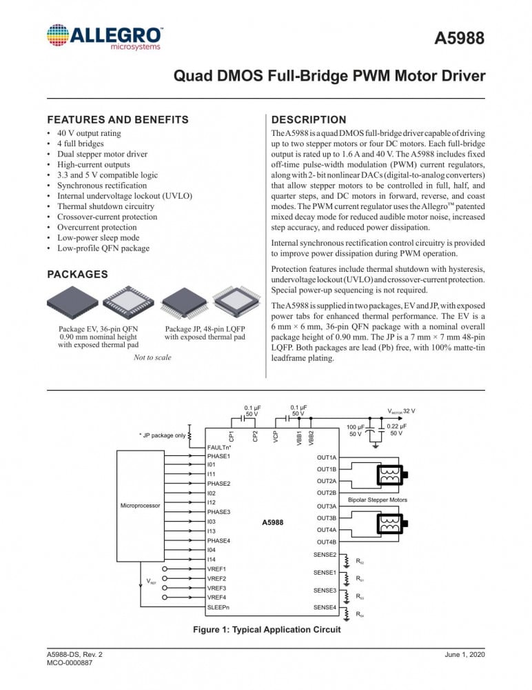 A5988 datasheet page 1