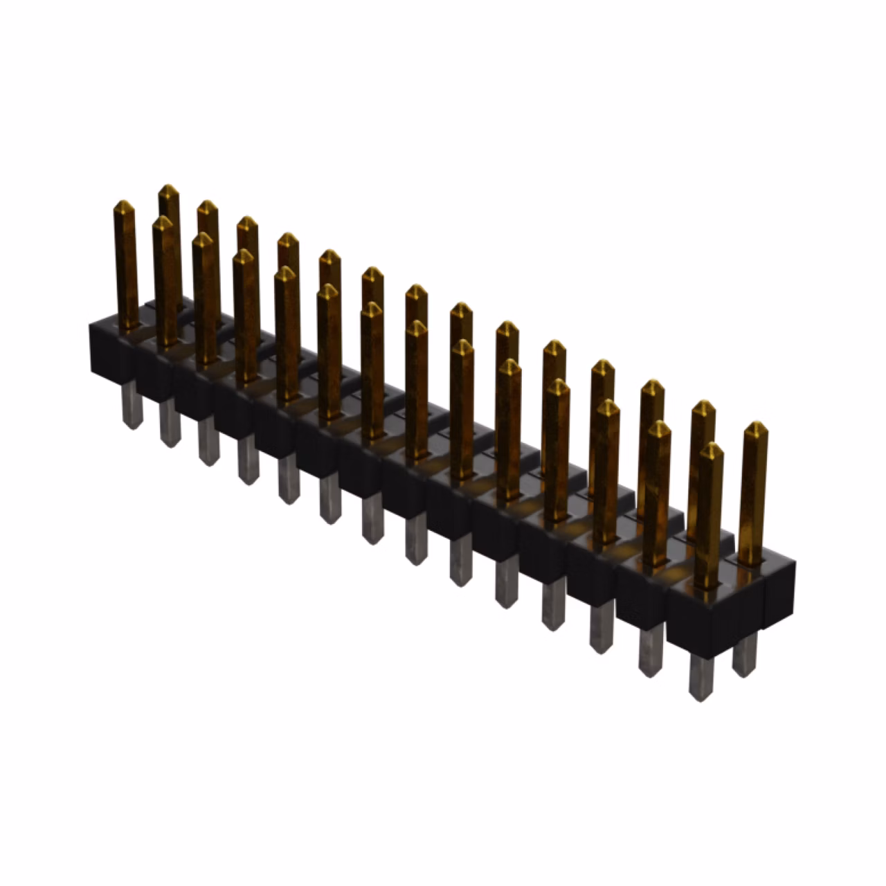 C-Grid Header, 2.54mm Pitch, Through Hole, Dual Row, Vertical, 28 Circuits, 0.75µm Gold (Au) Plating, Tray Packaging, Lead-Free for sale