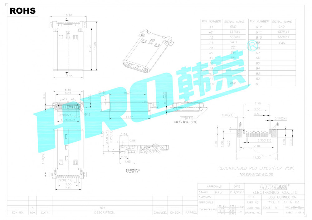 TYPE-C-31-G-03 manufacturer drawing