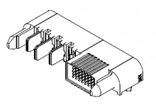 Micro-Fit BMI Receptacle Housing, Single Row, Panel Mount, 12 Circuits, Nylon, UL 94V-0