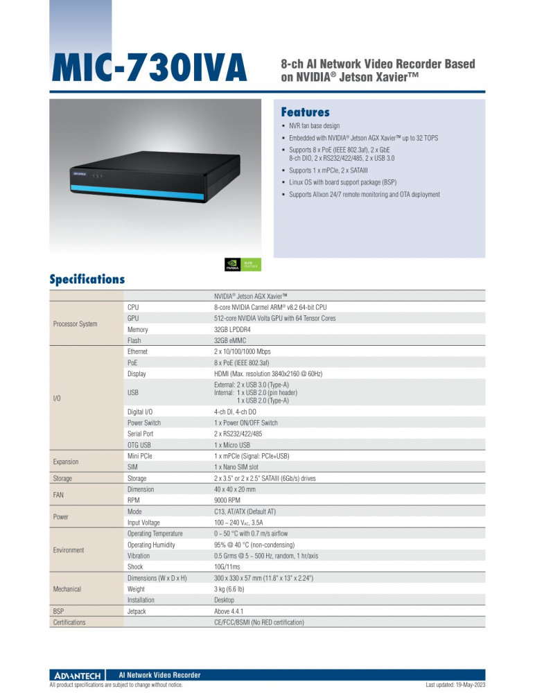 MIC-730IVA-00A1 technical document page 1