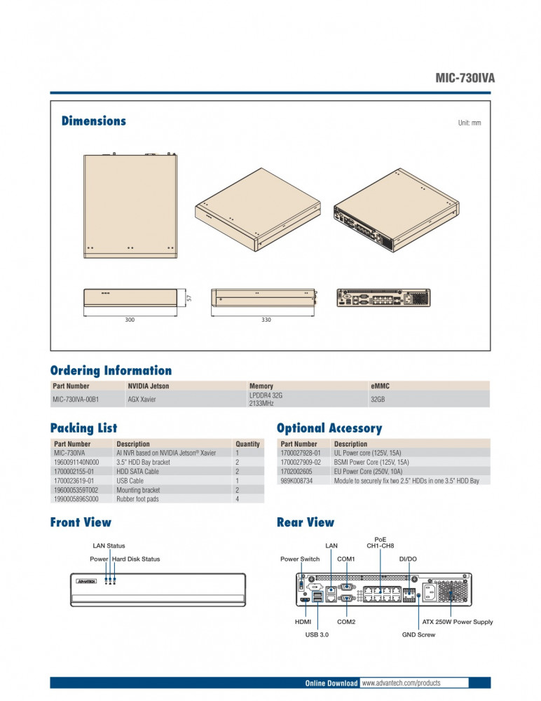 MIC-730IVA-00A1 technical document page 2