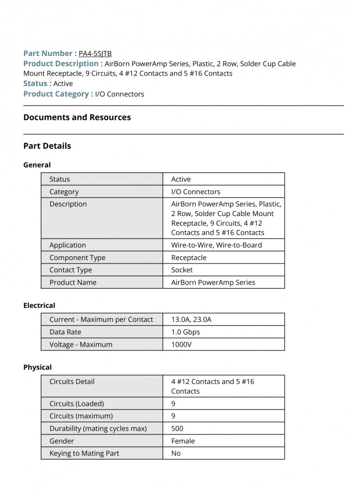 PA4-5SJTB technical document image, page 1