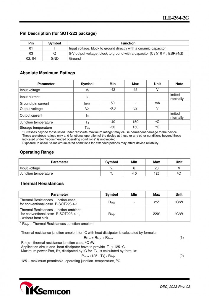 ILE4264-2G datasheet page 2