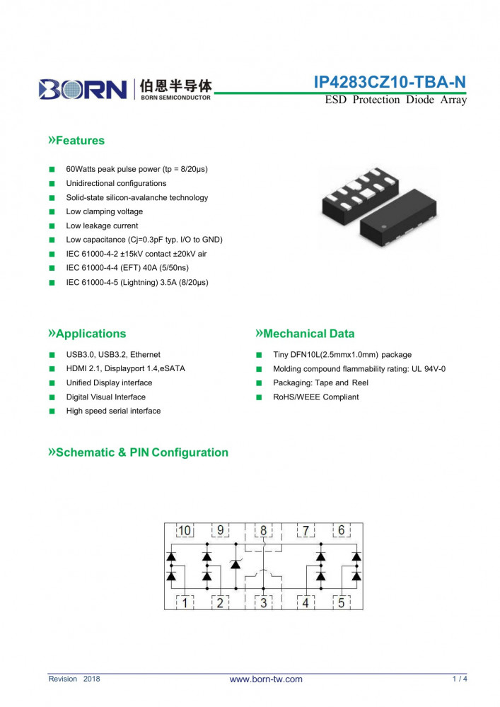 IP4283CZ10-TBA-N datasheet page 1