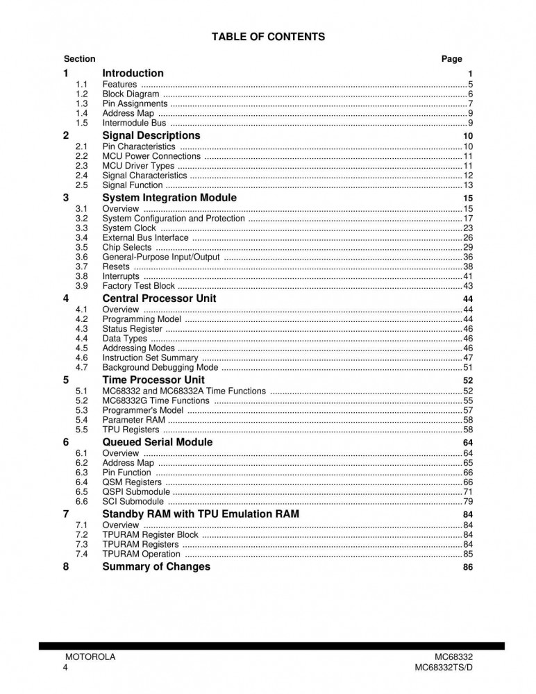 MC68332 datasheet page 4