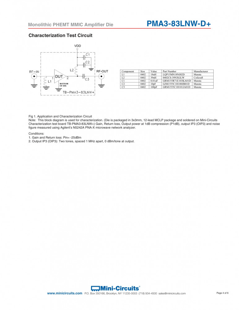 PMA3-83LNW-DG+ technical document page 4