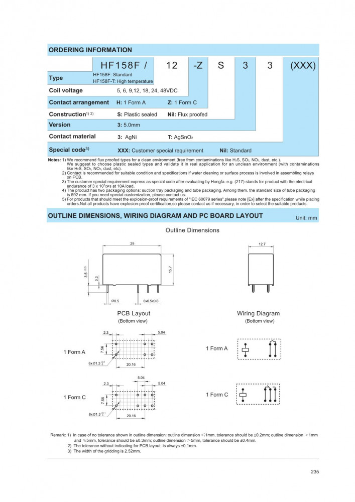 HONGFA HF158F datasheet page 2