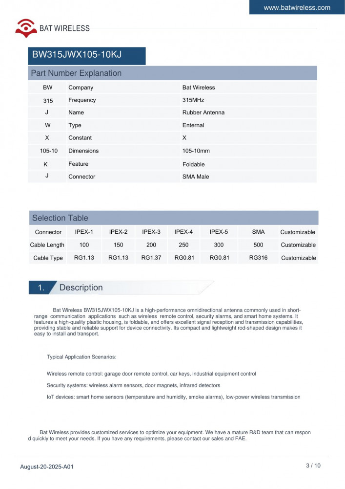 BW315JWX105-10KJ datasheet page 3