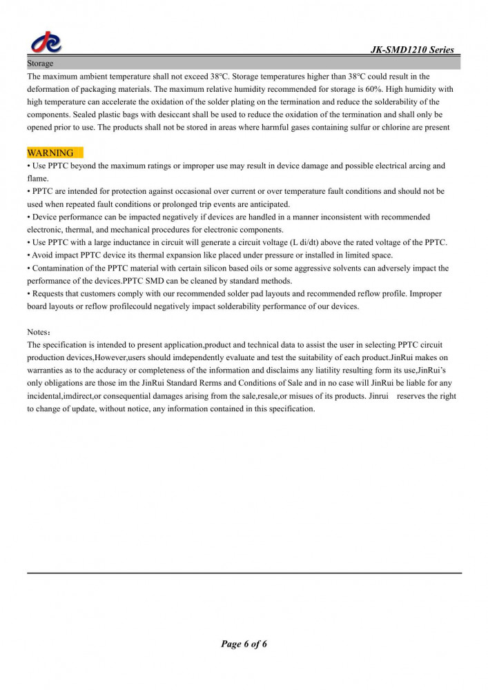 JK-SMD1210 datasheet page 6