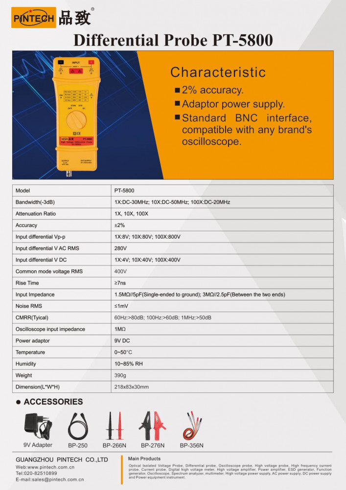 PINTECH PT-5800 technical document