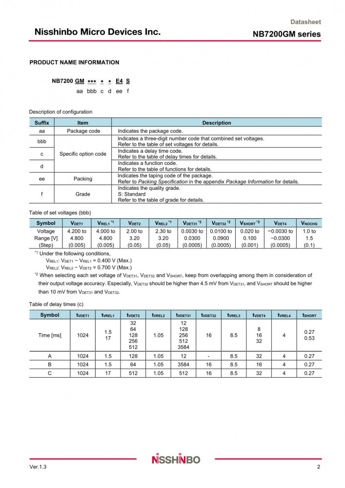 NB7200 technical document page 2