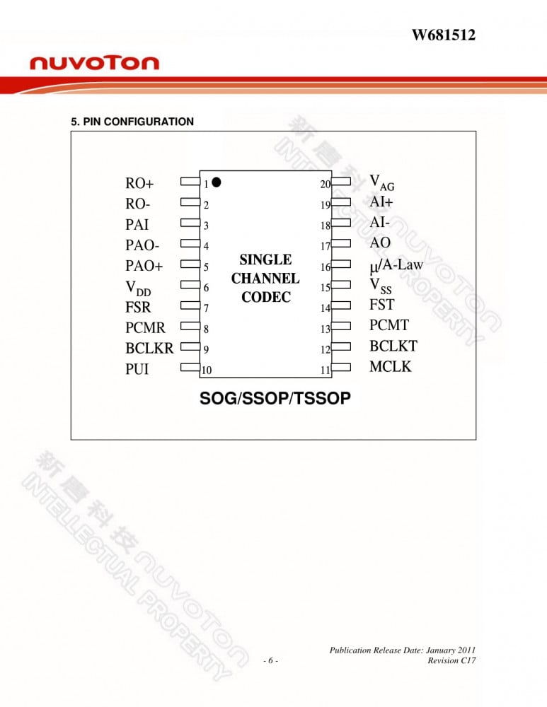 W681512 datasheet page 6