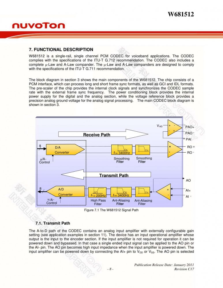 W681512 datasheet page 8