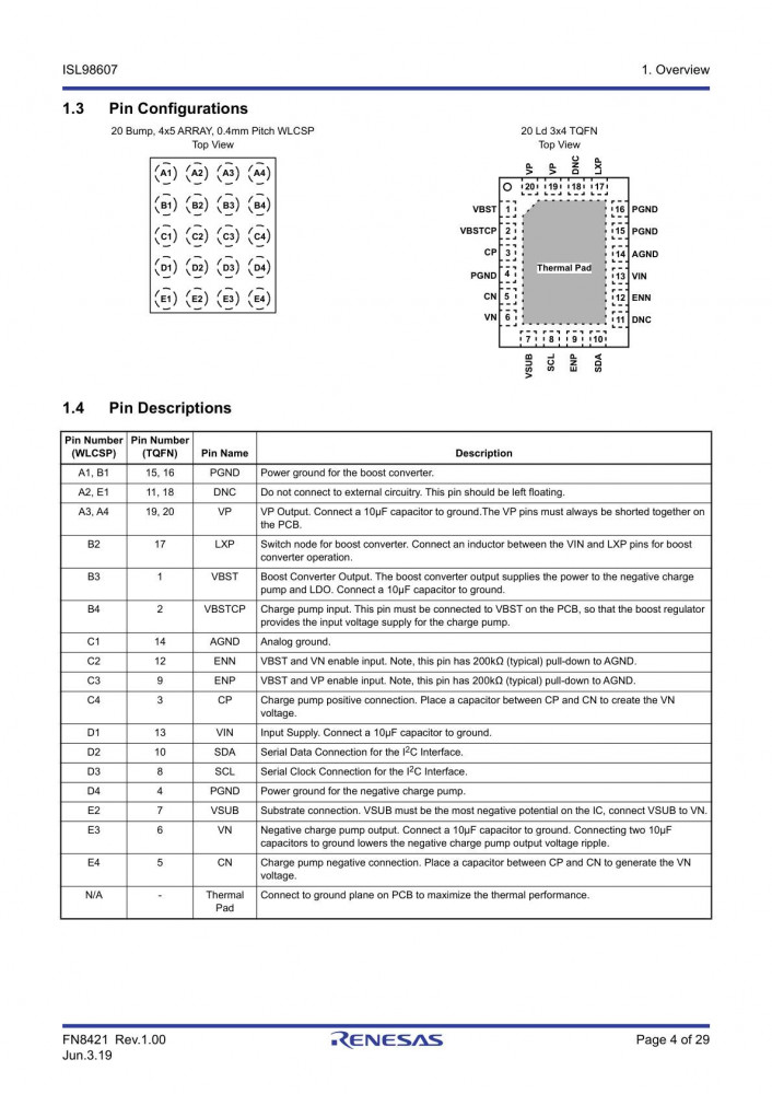 ISL98607 technical document page 4