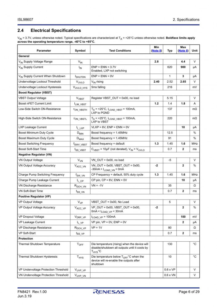 ISL98607 technical document page 6
