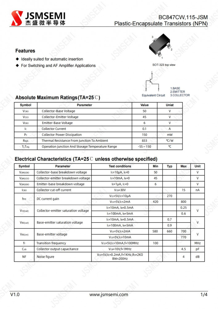 BC847CW,115-JSM datasheet page 1