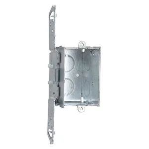3 in. x 2 in. Switch Box, Gangable, 2-1/2 in. Deep, Six 1/2 in. KO's, TS Bracket for sale