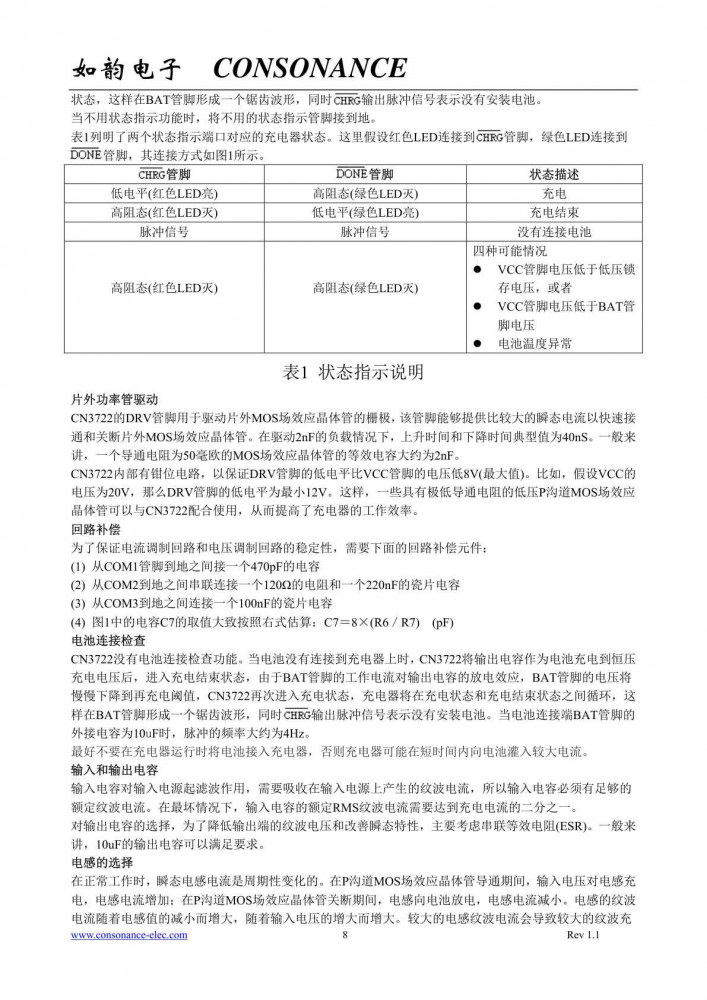 CN3722 datasheet page 8