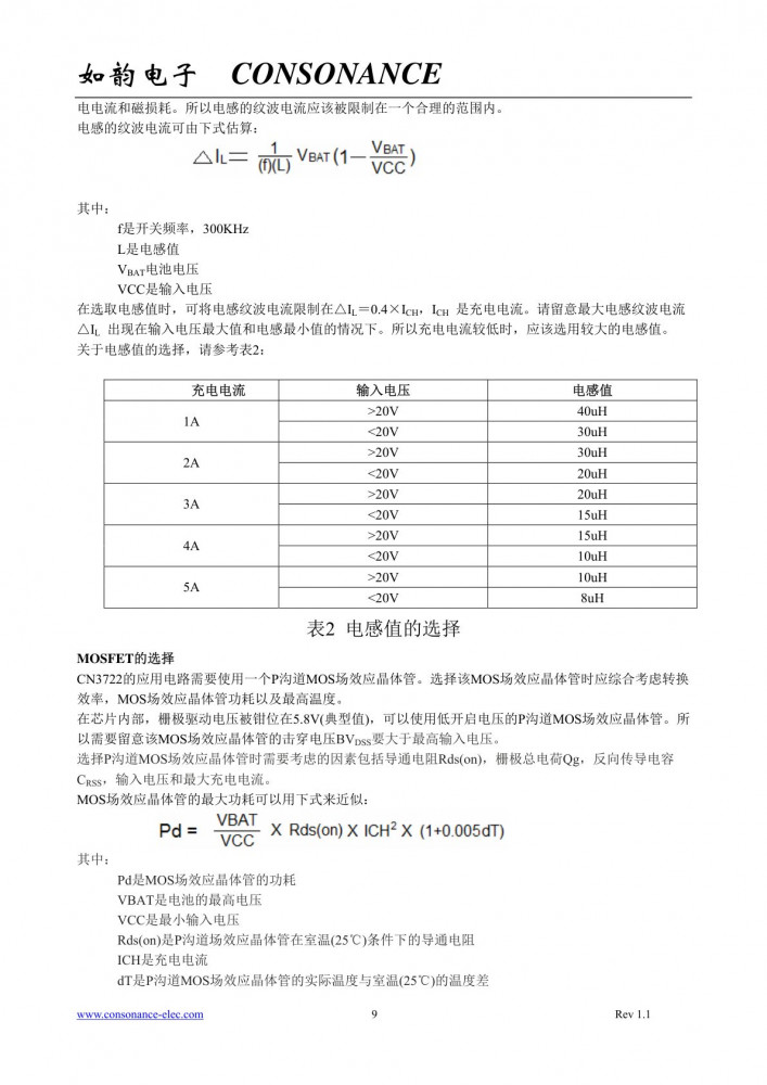 CN3722 datasheet page 9