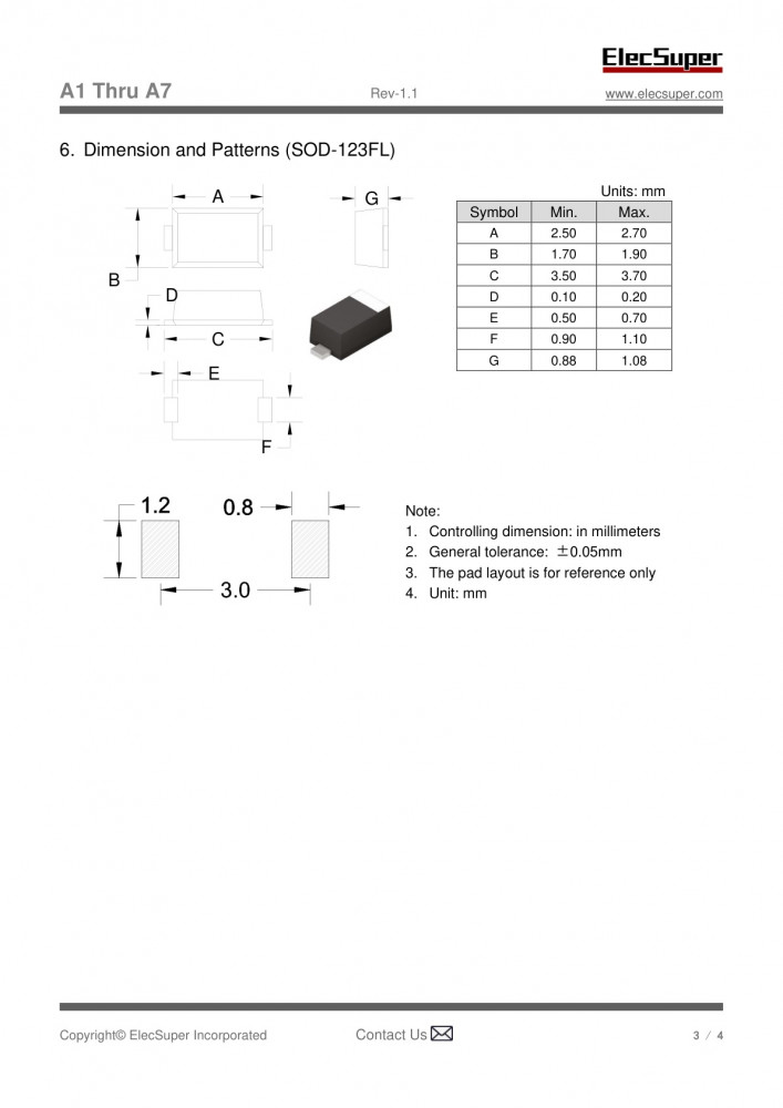 ElecSuper A7 datasheet page 3
