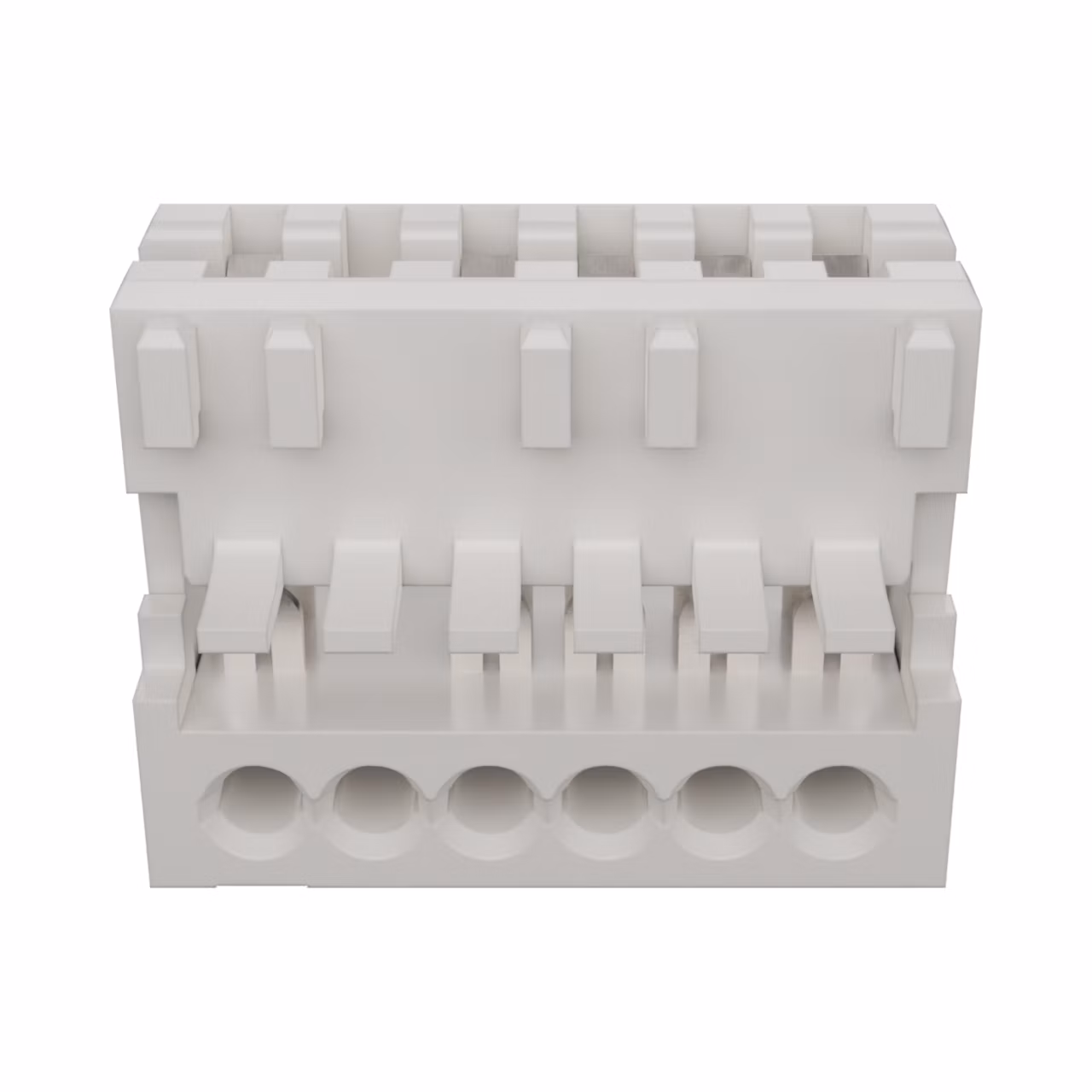 Appli-Mate RAST 2.5 IDT Housing, 2.50mm Pitch, Direct/Indirect, Female, 6 Circuits, Position Keys C and F Removed, Voided Circuit 2 for sale