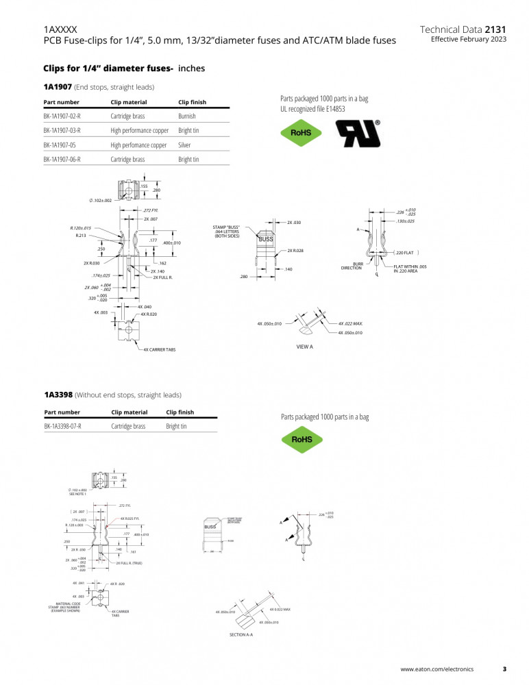 EATON fuse clip documentation page 3