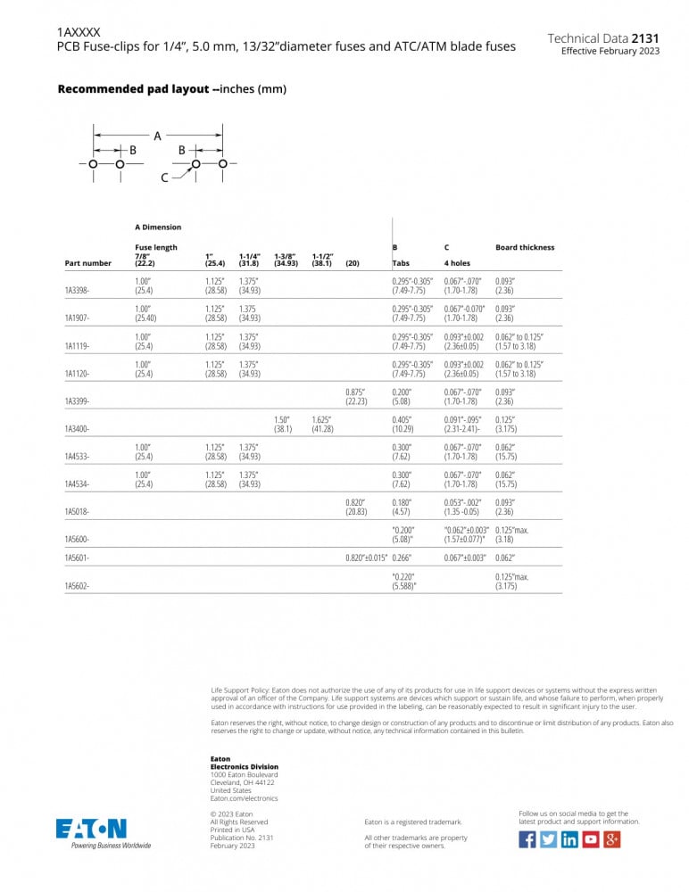 EATON fuse clip documentation page 9