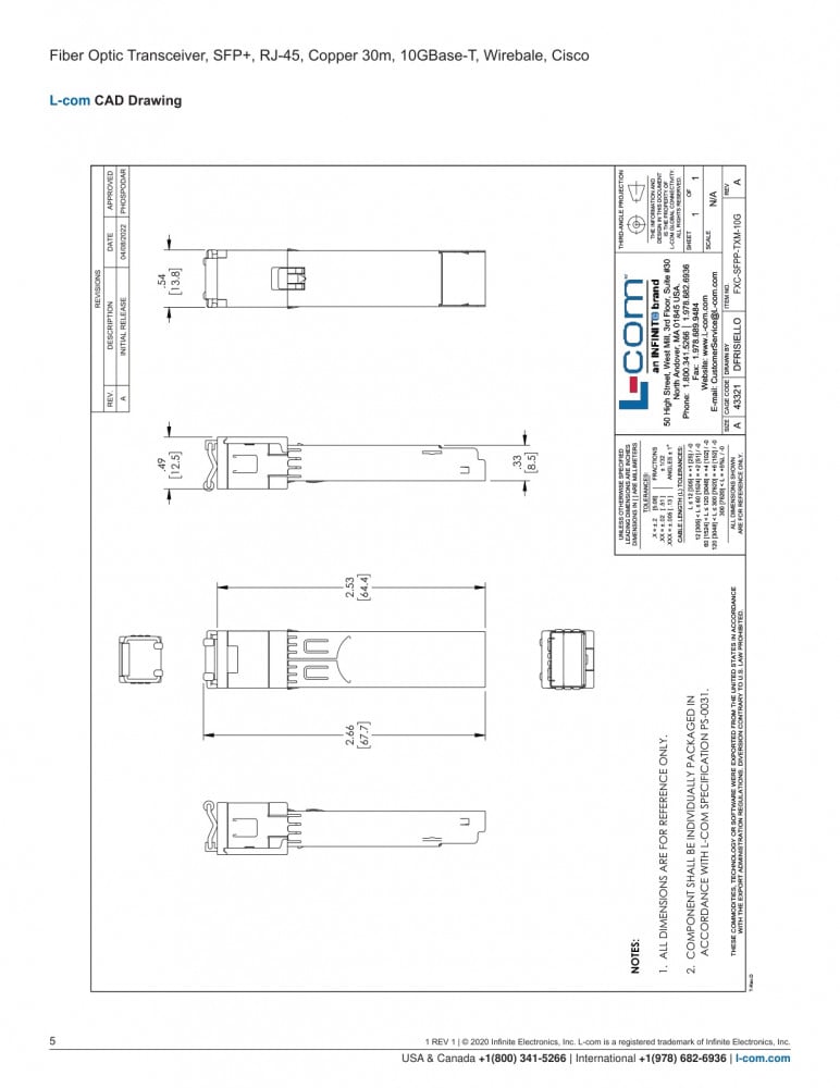 FXC-SFPP-TXM-10G-CSC datasheet page 5