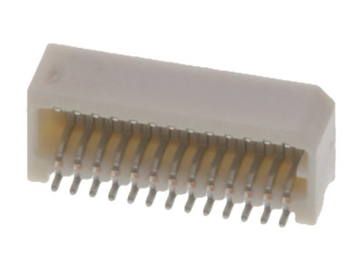 SlimStack Board-to-Board Connector, 0.80mm Pitch, Plug, 5.65mm Mated Height, 26 Circuits, Right-Angle, with Boss